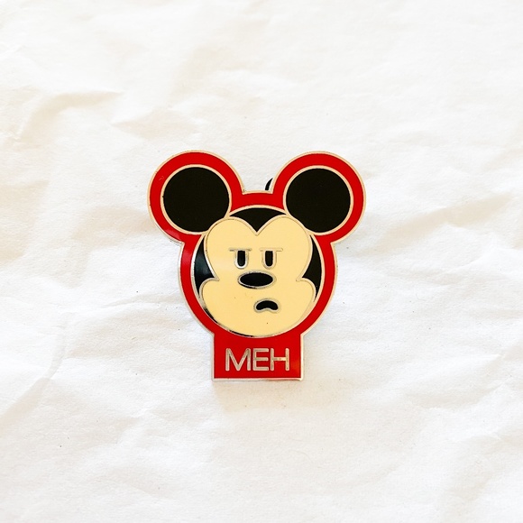 Disney | Accessories | Disney Emotions Mickey Mouse Meh Pin | Poshmark